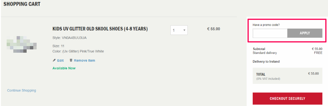 Vans Discount Codes & Vouchers: 10% / 30% Off - 2026 | EverySaving.ie